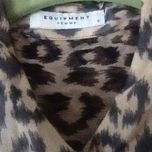 Equipment | Tops | Leopardfloral Print Equipment Femme Silk Blouse ...